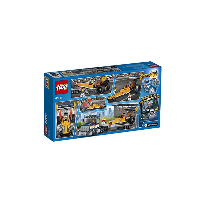 LEGO 60151 City Great Vehicles Dragster Transporter Building Toy